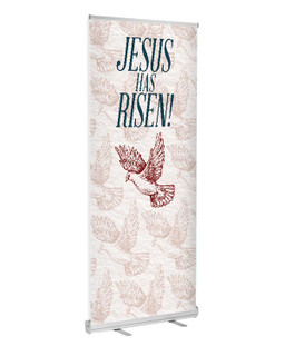 Jesus is Risen - D2 Retractable - E359 - ChurchBanners.com