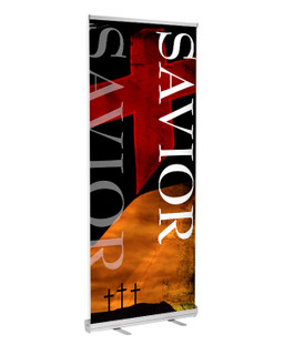 Savior - D2 Retractable - PB023 - ChurchBanners.com