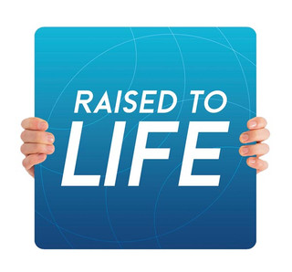 Raised to Life - Baptism Handheld - BHH025 - ChurchBanners.com