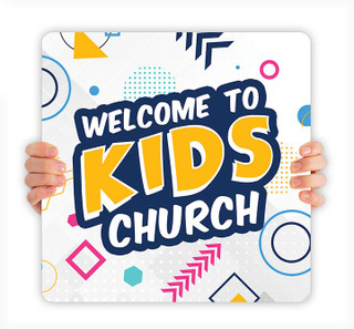 Kids Church - Handheld Sign - HHK032 - ChurchBanners.com