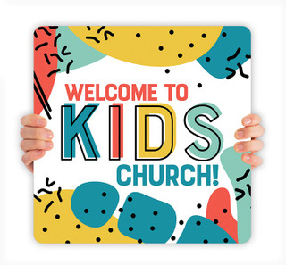 Kids Church - Handheld Sign - HHK035 - ChurchBanners.com