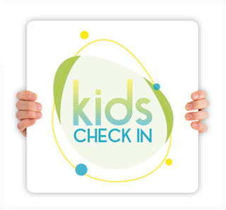 Kids Checkin - Handheld Sign - HHK041 - ChurchBanners.com