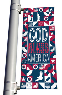 God Bless America - Light Pole Banner - PT017 - ChurchBanners.com