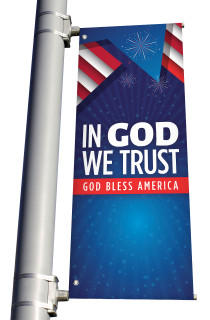 In God We Trust - Light Pole Banner - PT037 - ChurchBanners.com