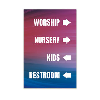 Directional Church Sign - WAY003 - ChurchBanners.com