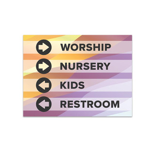 Directional Church Sign - WAY009 - ChurchBanners.com