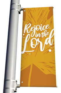 Rejoice in the Lord- Fall Light Pole Banner - HB373 - ChurchBanners.com