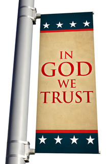 In God We Trust - Light Pole Banner - PT066 - ChurchBanners.com