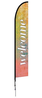 Welcome - Feather Flag - YM Style 2 - ChurchBanners.com