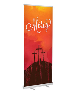 Mercy - D2 Easter Retractable - E566 - ChurchBanners.com