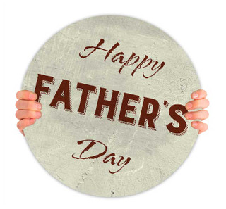 Happy Father's Day - Circle Handheld Sign - FD003 - ChurchBanners.com