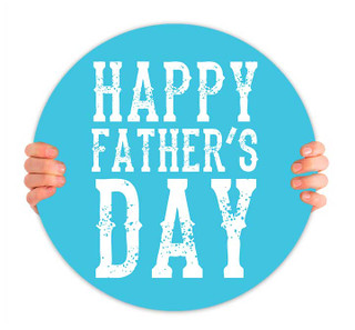 Happy Father’s Day - Circle Handheld Sign - FD020 - ChurchBanners.com