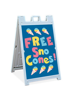 Free Sno Cones - Sandwich Sign - SS002 - ChurchBanners.com