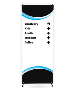 Directional - X Stand Banner - Style 12 - ChurchBanners.com
