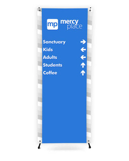 Directional - X Stand Banner - Style 14 - ChurchBanners.com