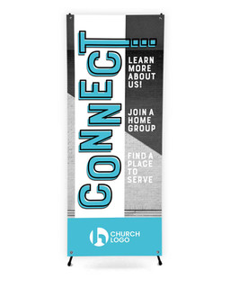 Connect - X Stand Banner - Style 28 - ChurchBanners.com