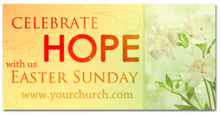 Celebrate Hope - Easter Outdoor Banner - EV002 - ChurchBanners.com