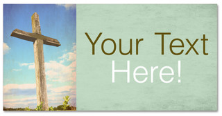Wooden Cross - Outdoor Banner - EV009 - ChurchBanners.com