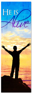 E054b He is Alive - Church Banners