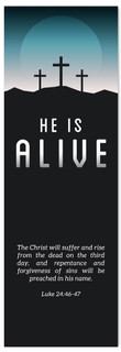 E157a He is Alive - Verse - ChurchBanners.com