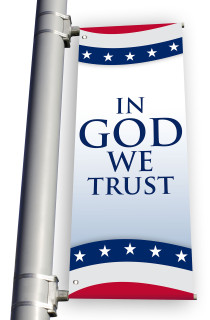 In God We Trust - Light Pole Banner - PT033 - ChurchBanners.com