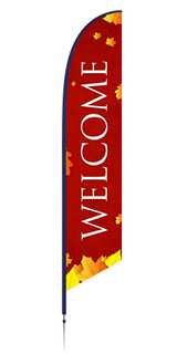 Welcome - Feather Flag - Fall Series 4 - ChurchBanners.com