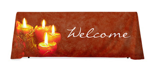 Welcome Candles Throw - TT102 - ChurchBanners.com
