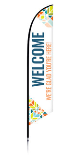 Welcome - Feather Flag - Style 16 - ChurchBanners.com