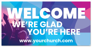 Welcome - Outdoor Banner - Style 19 - ChurchBanners.com