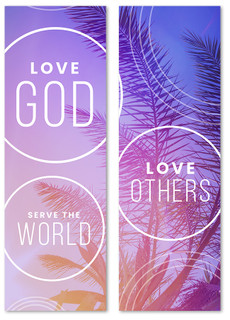 LG13 - Love God Love Others Circles - Church Banners