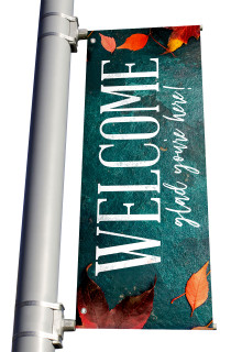 Welcome - Light Pole Banner - Fall Series 20 - ChurchBanners.com