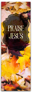 HB313 Praise Jesus - Fall Banner - ChurchBanners.com