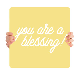 You Are a Blessing - Handheld Sign - FHH010 - ChurchBanners.com