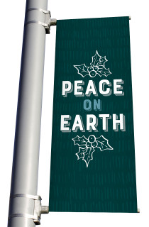 Peace on Earth - Light Pole Banner - CB205 - ChurchBanners.com
