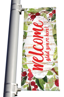 Welcome - Light Pole Banner - Christmas Series 48 - ChurchBanners.com
