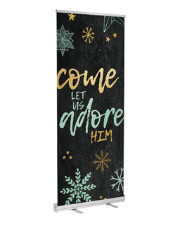 Come Let Us Adore Him - D2 Retractable - CB016 - ChurchBanners.com