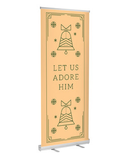Let Us Adore Him - D2 Retractable - CB001 - ChurchBanners.com