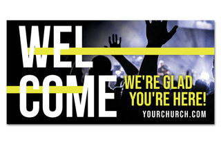Welcome - Outdoor Banner - Style 22 - ChurchBanners.com