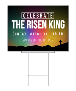 Church Yard Signs | The Risen King | ChurchBanners.com