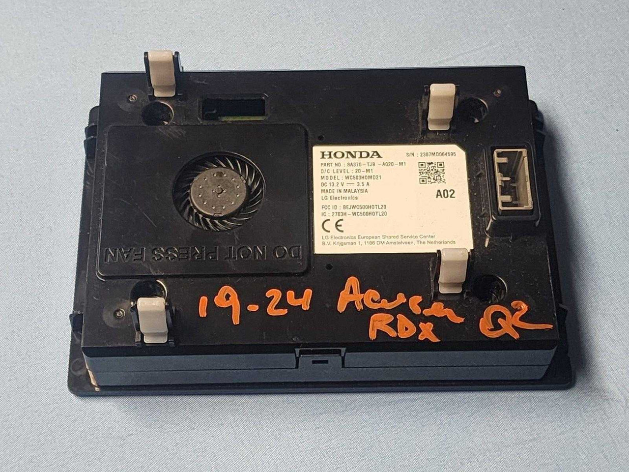 Acura Rdx Wireless Device Charging Module Unit Oem