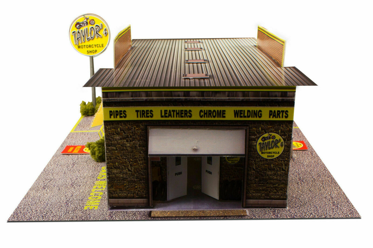 Bk 3201 132 Scale Motorcycle Shop Model Building Kit For Shop All By