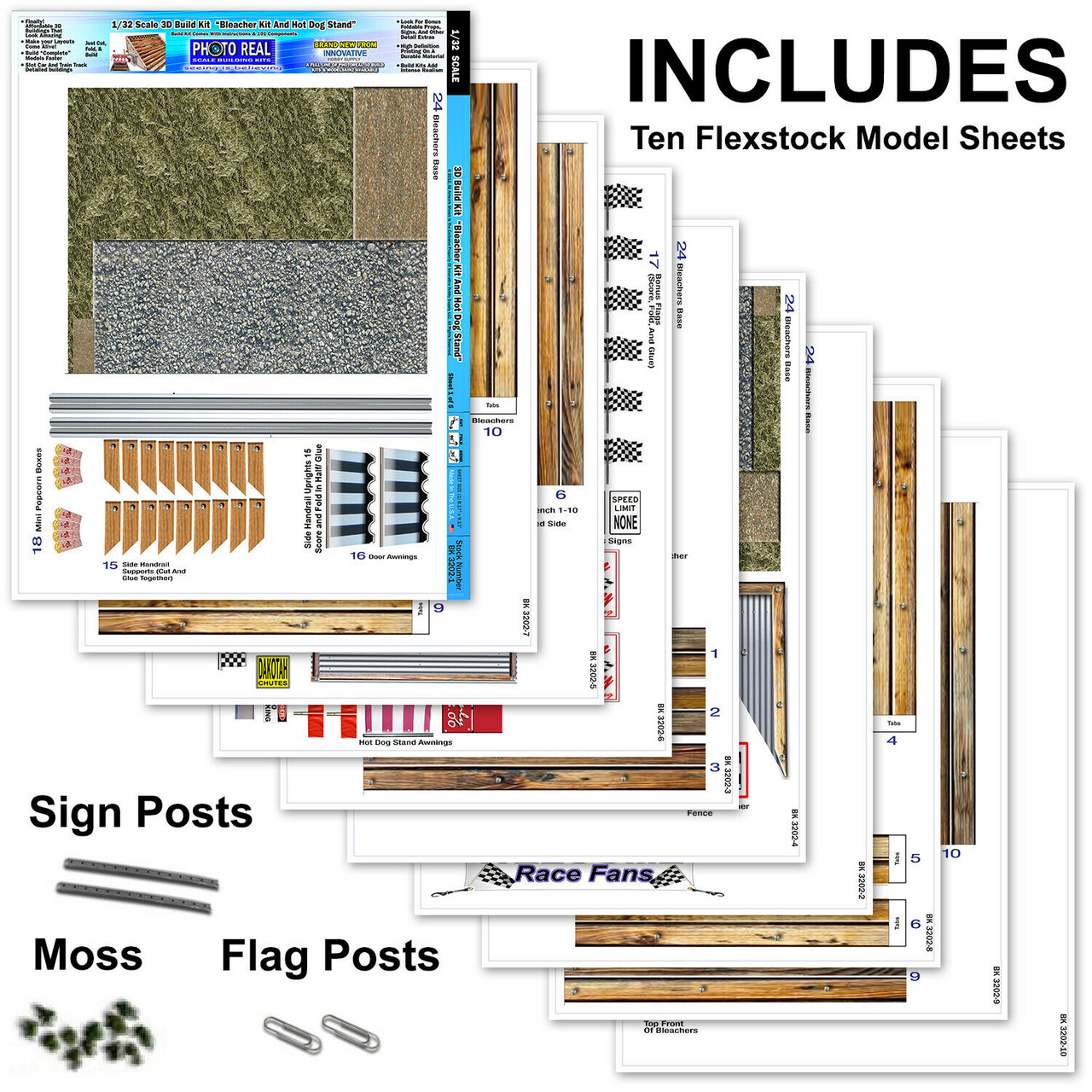 Bk 3202 132 Scale Bleacher Model Building Kit For Shop All By