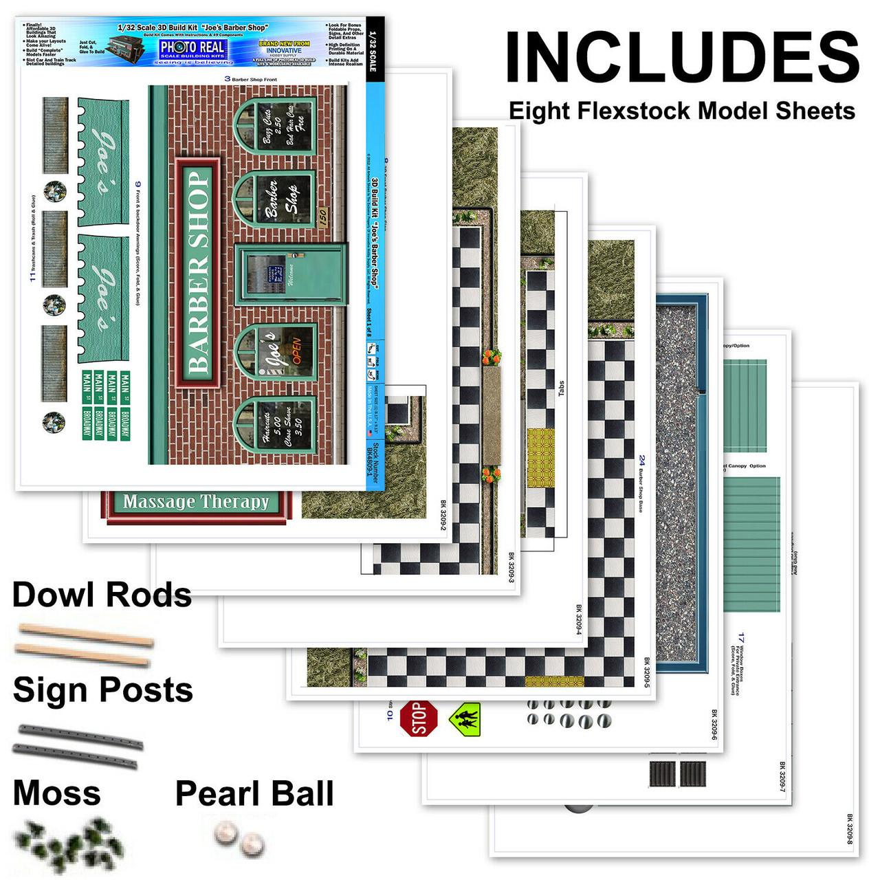 Bk 3209 132 Scale Barber Shop Building Kit For Shop All By Innovative