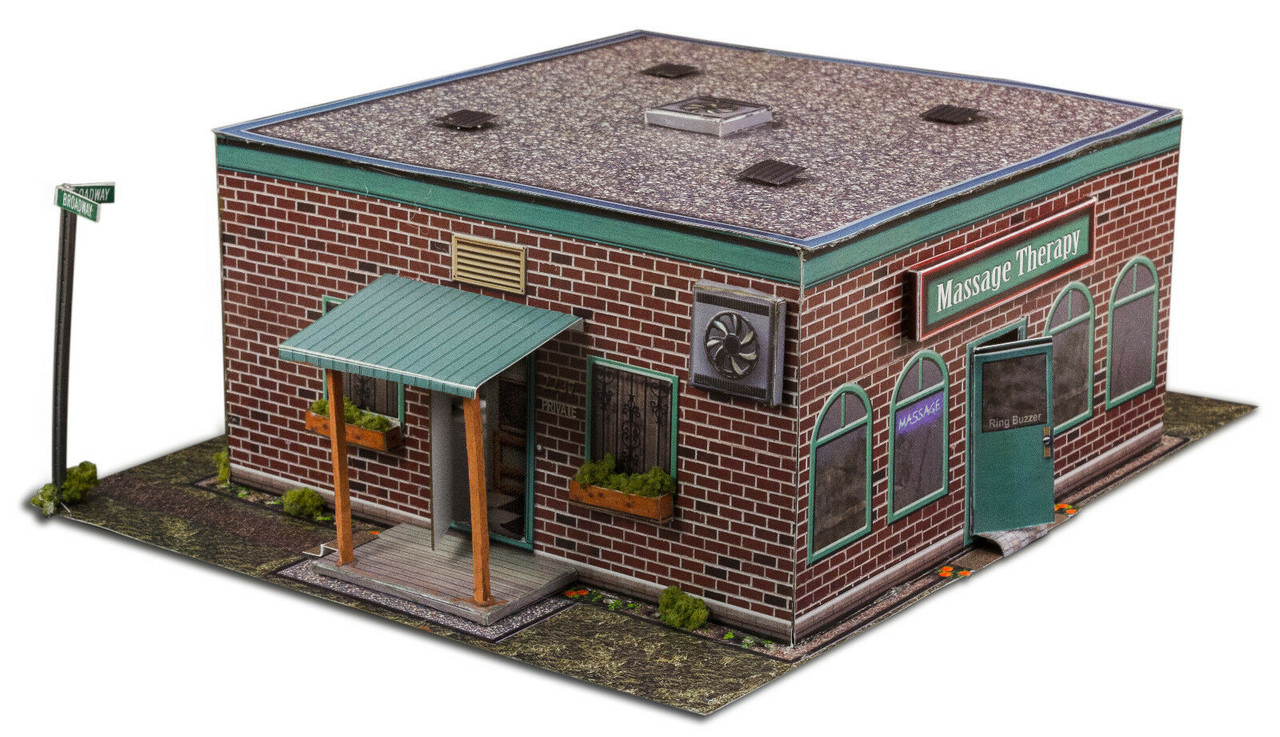 Bk 4809 148 Scale Barber Shop Photo Real Scale Building Kit For Shop