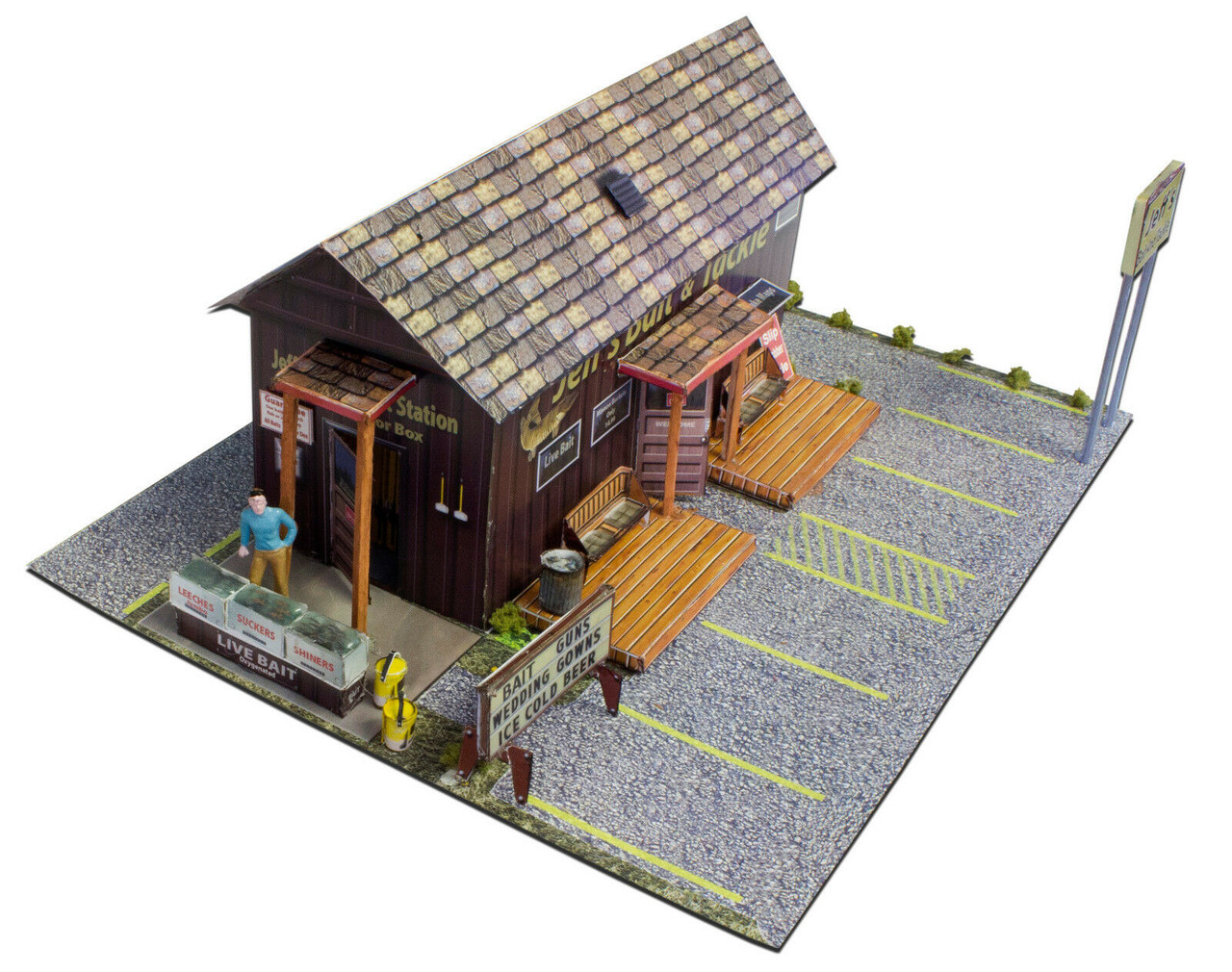 Bk 4815 148 Scale Bait Shop Photo Real Scale Building Kit For Shop