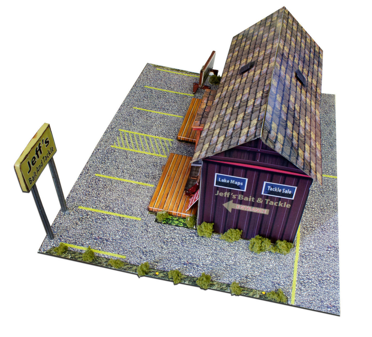Bk 4815 148 Scale Bait Shop Photo Real Scale Building Kit For Shop