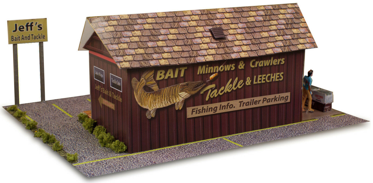 Bk 4815 148 Scale Bait Shop Photo Real Scale Building Kit For Shop