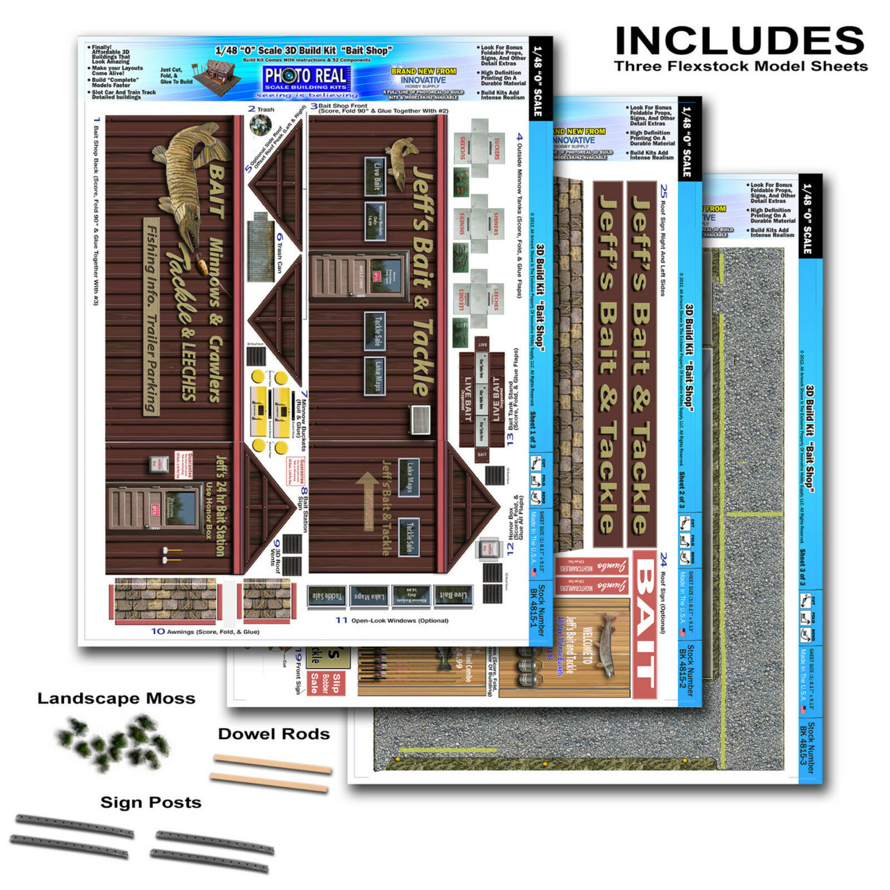 Bk 4815 148 Scale Bait Shop Photo Real Scale Building Kit For Shop