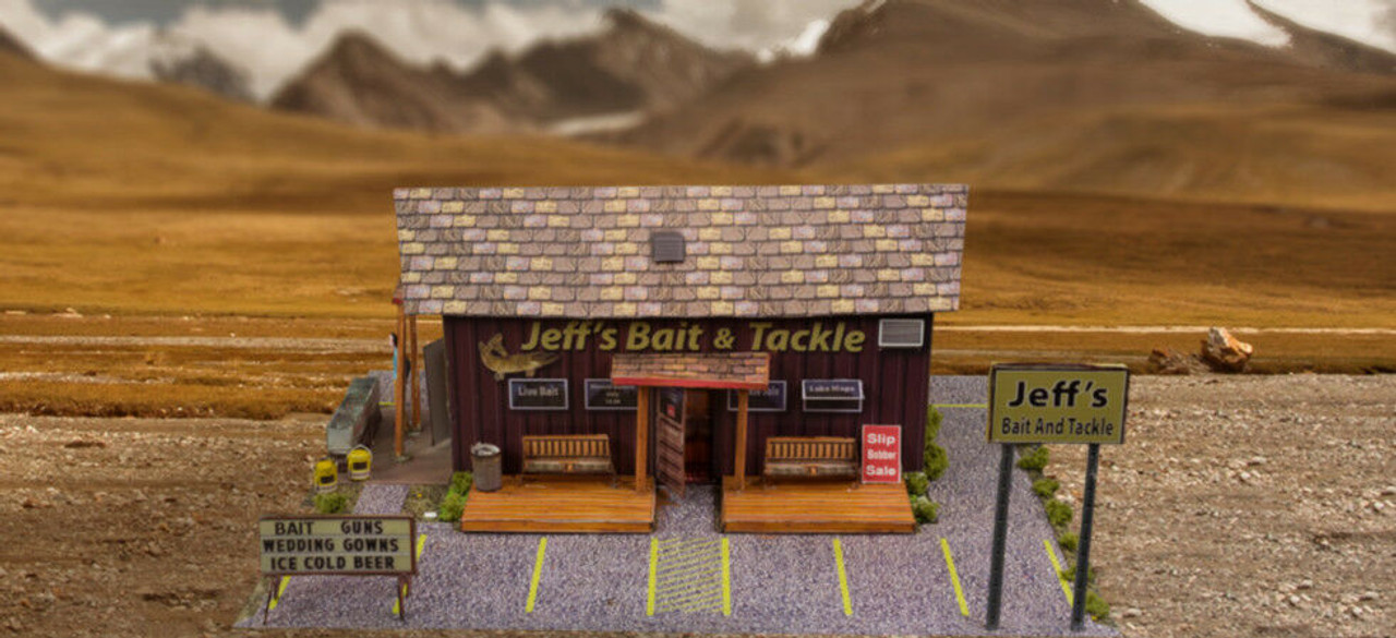 Bk 4815 148 Scale Bait Shop Photo Real Scale Building Kit For Shop