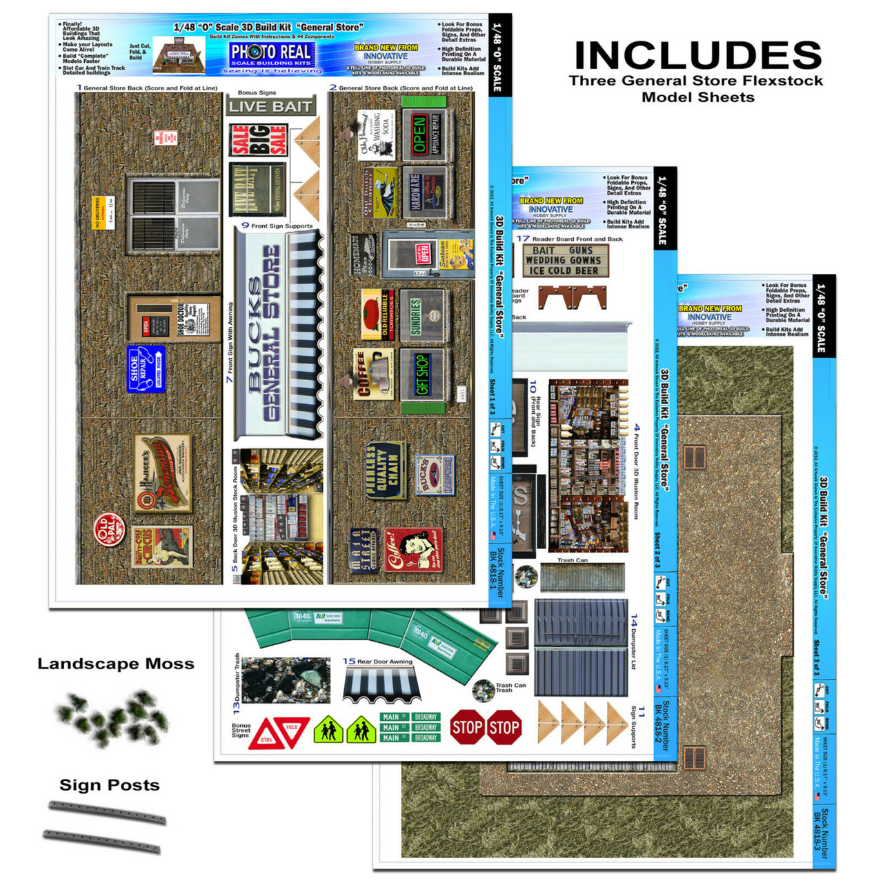 Bk 4818 148 Scale General Store Photo Real Scale Building Kit For
